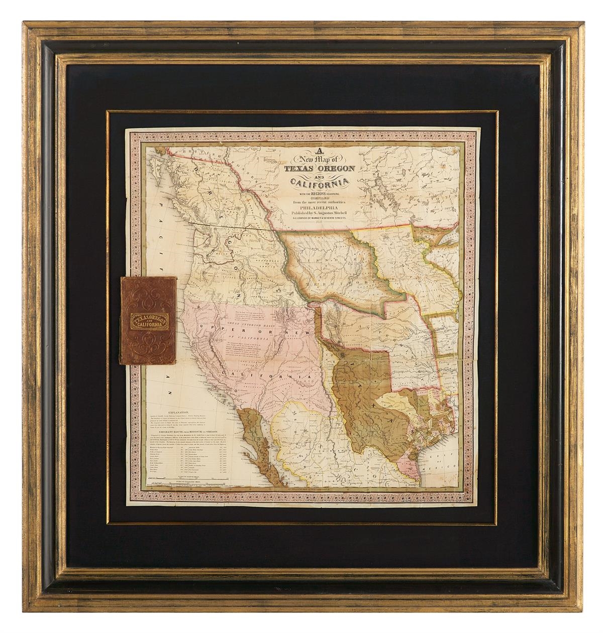Samuel Augustus Mitchell | A New Map of Texas, Oregon and California ...