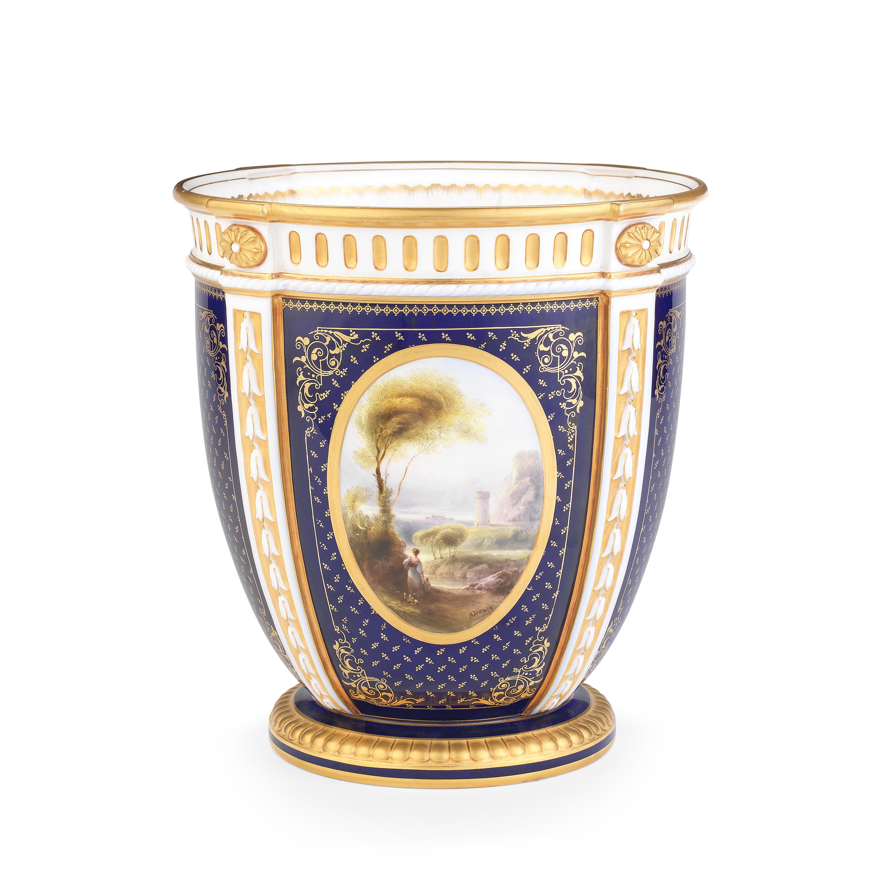 Harry Davis | A Royal Worcester jardinière by Harry Davis | MutualArt