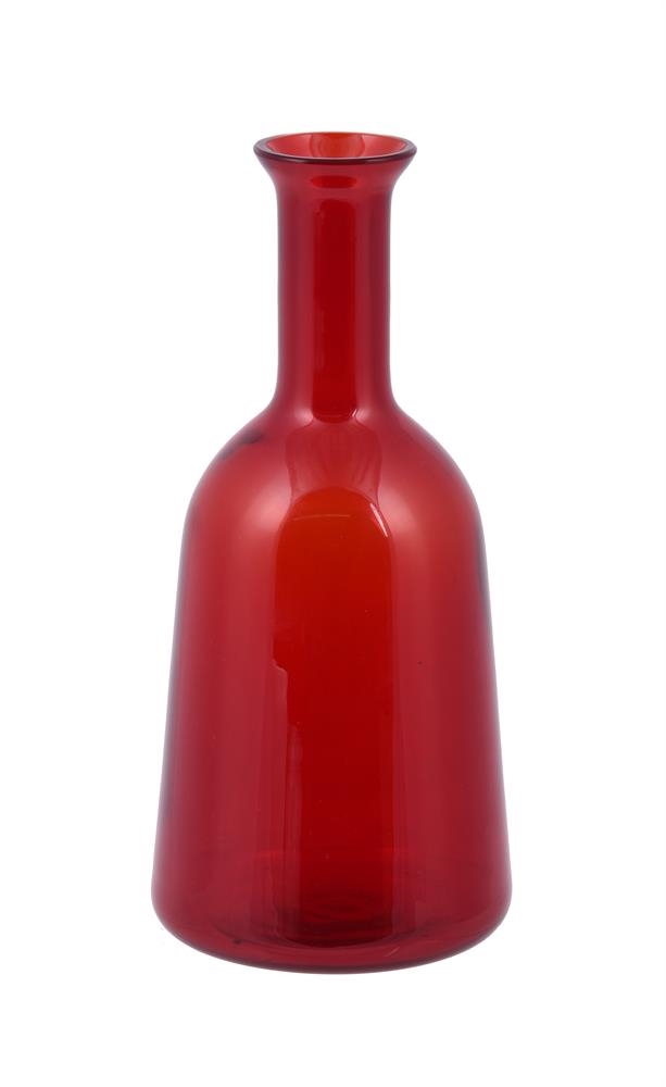 Paola Petrobelli | a modern red glass mallet-shaped carafe | MutualArt