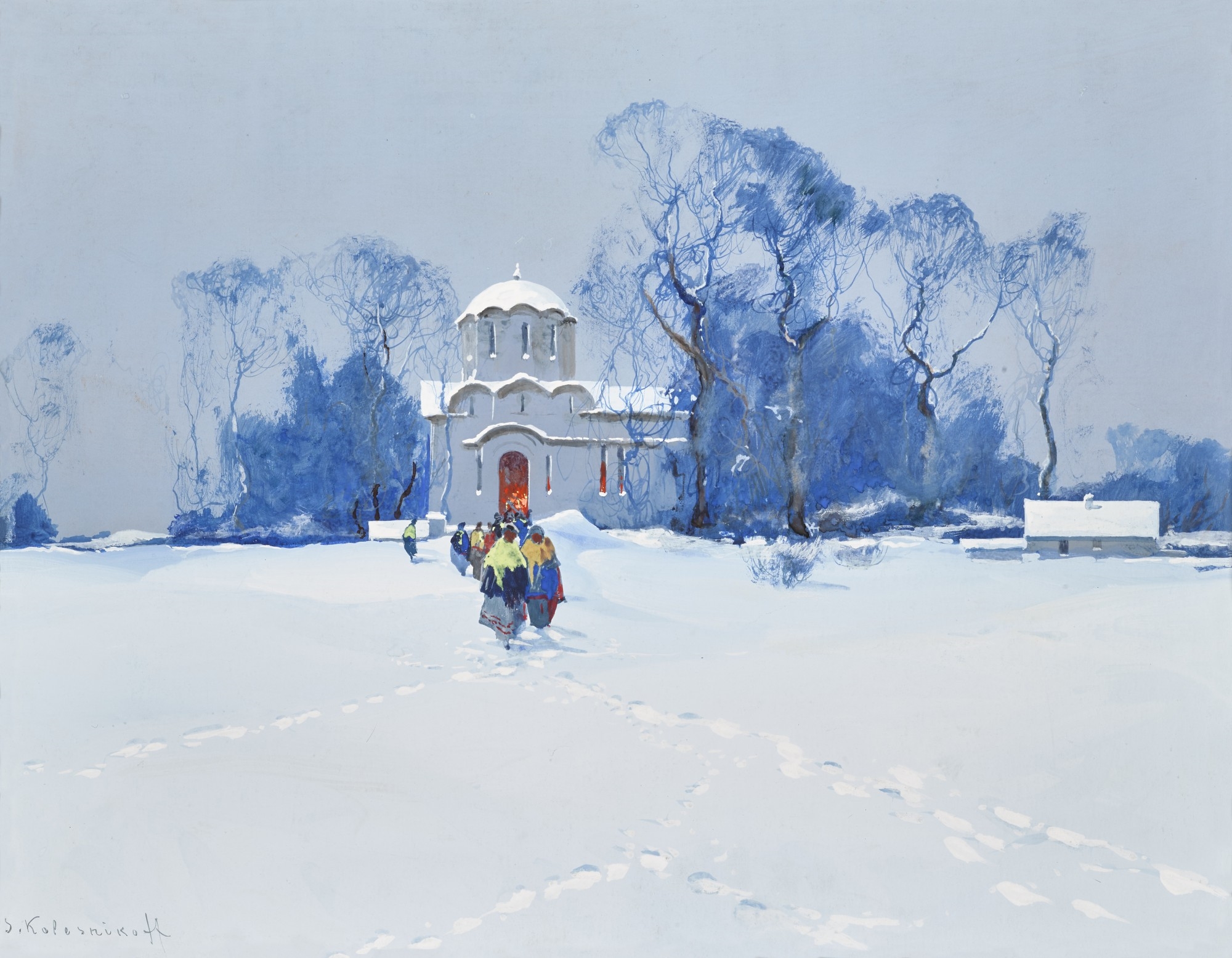 Stepan Fedorovich Kolesnikov | Returning from Church | MutualArt