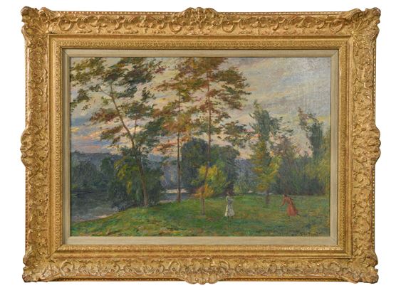 Charles-Jean Agard | Enfants jouant au bord de l'eau | MutualArt