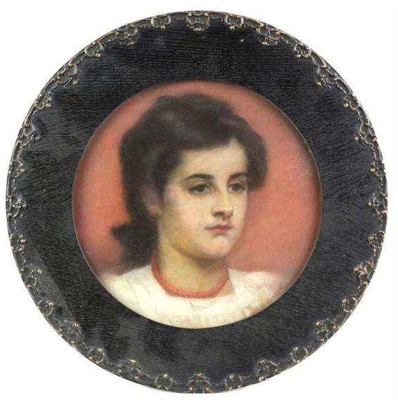 Mary Evelina Kindon | shoulder length portrait of a young girl | MutualArt