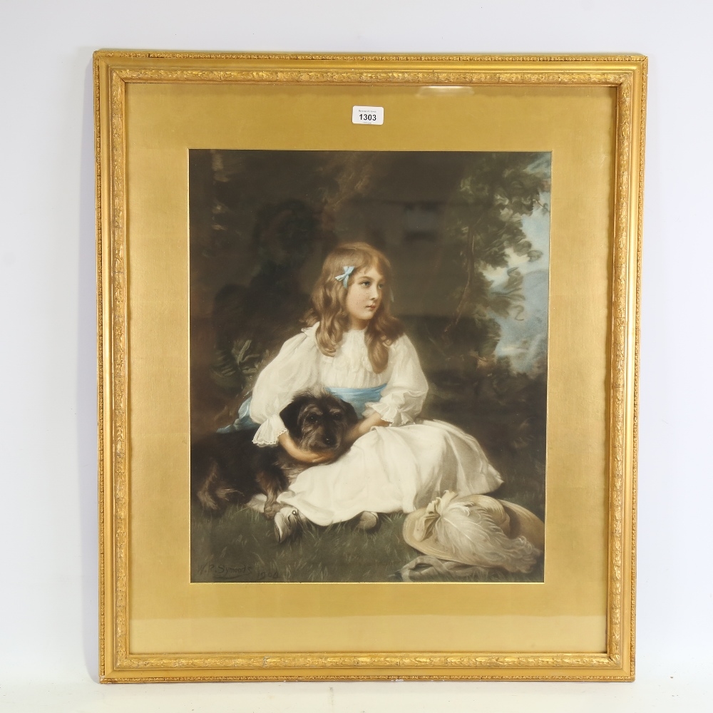 William Robert Symonds | girl with a dog | MutualArt