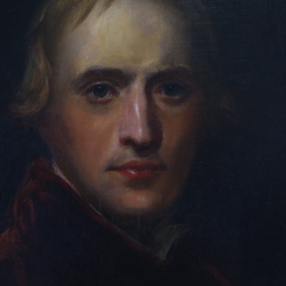 British School, 19th Century | portrait of a man in a red coat (Circa ...