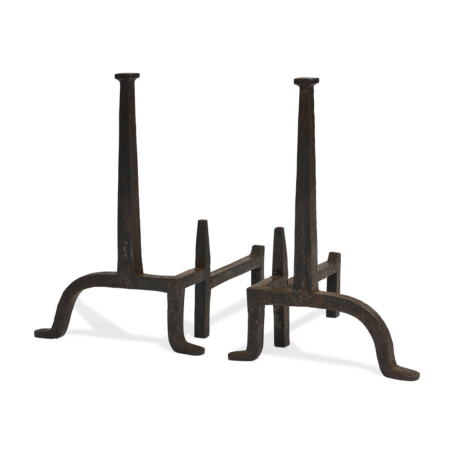 Gustav Stickley | spiked andirons | MutualArt