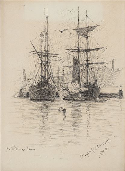 Olof Sager-Nelson | Från Göteborgs hamn (From Gothenburg harbour) (1890 ...