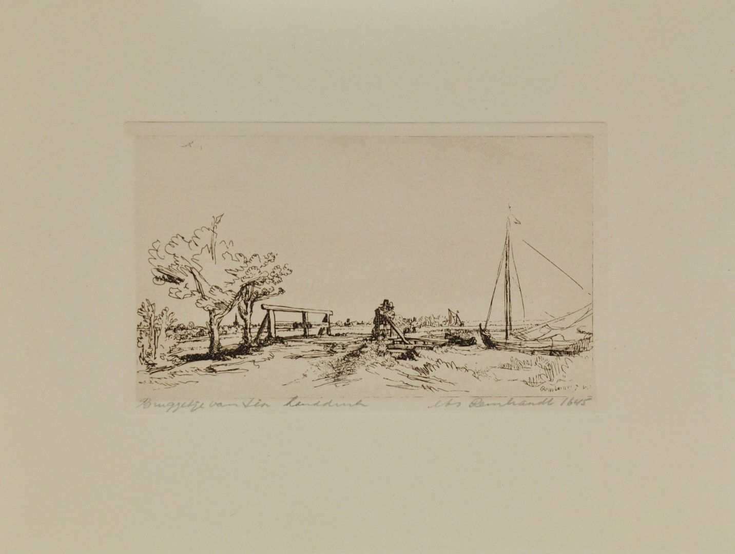 Rembrandt Landscape Etching