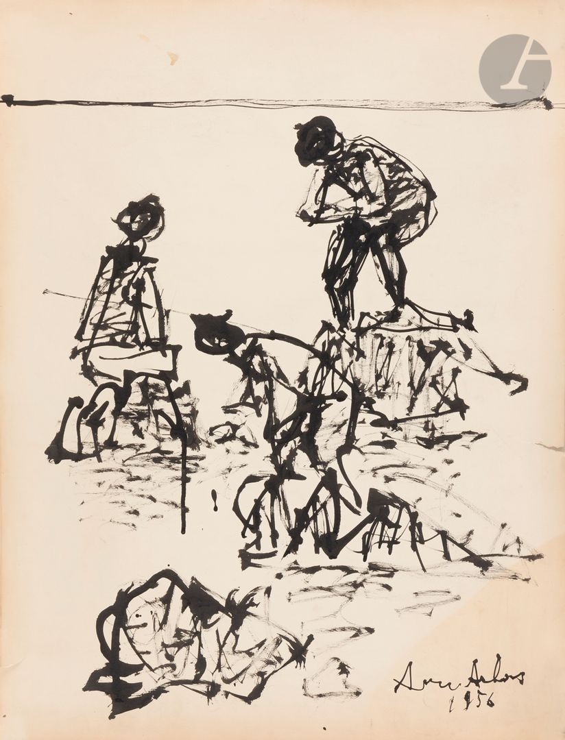 Avni Arbas | Fisherman on foot | MutualArt