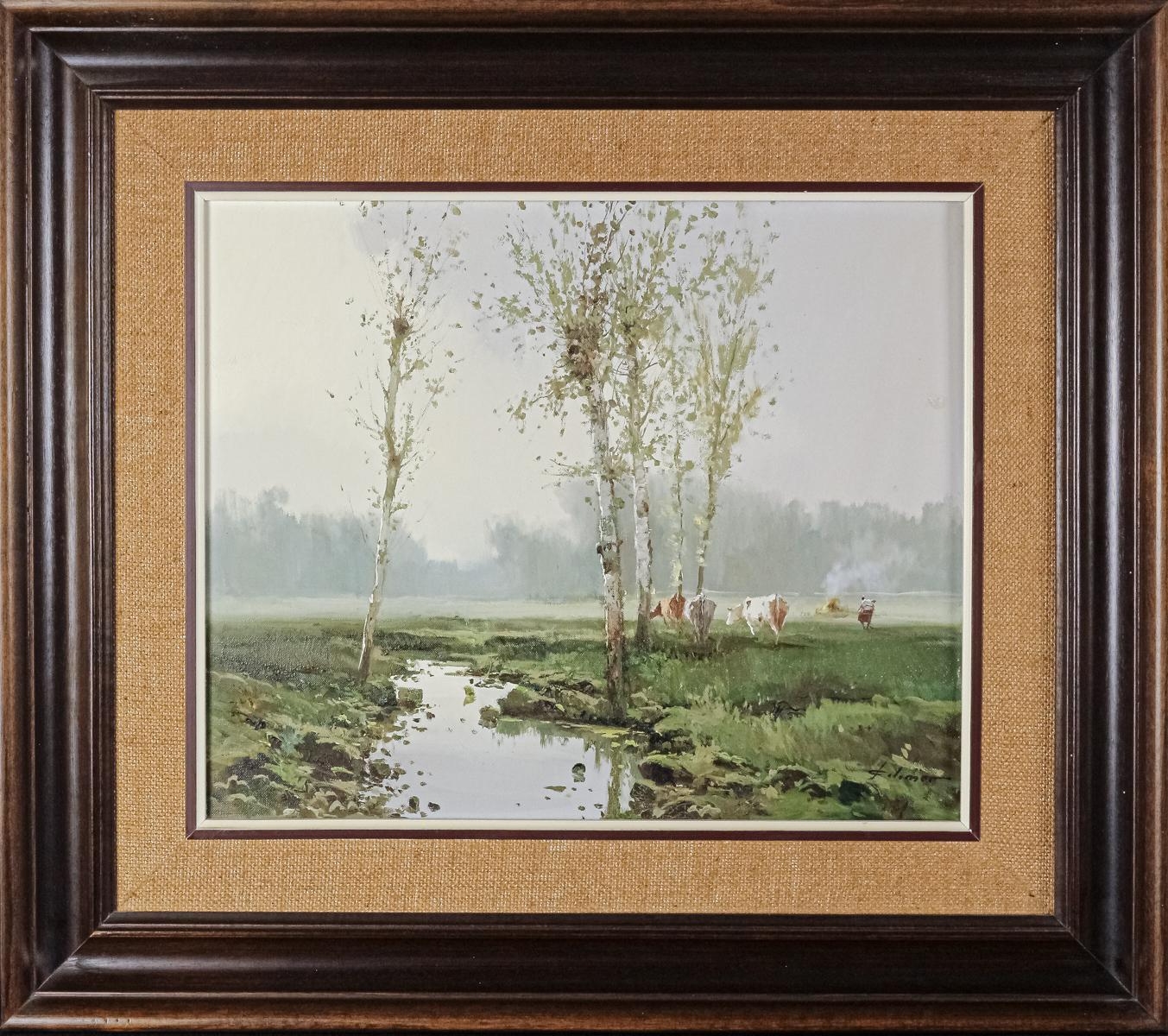 Josep Colomer Comas | Paisaje con vacas | MutualArt