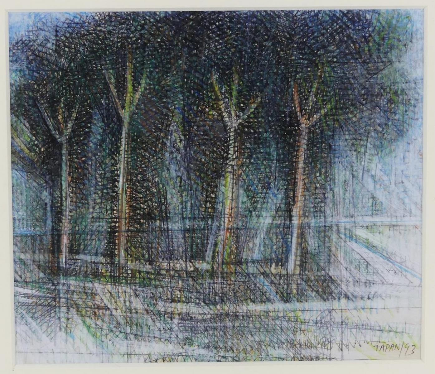 Tapan Ghosh | Depicting a landscape with trees (1993) | MutualArt