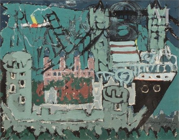Jacques Chapiro | Bord de la Tamise (1950) | MutualArt