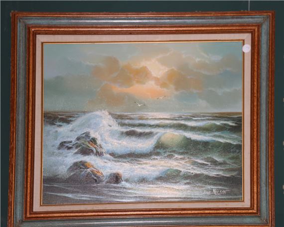 June Nelson | Moonlight Seascape | MutualArt
