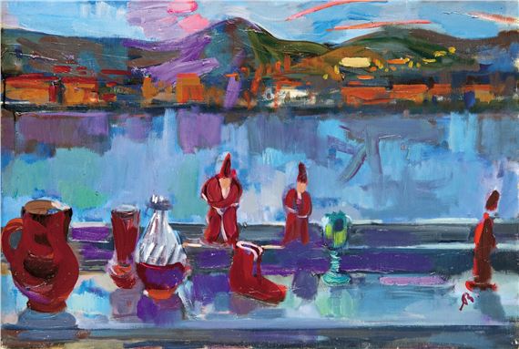 Aurél Bérnath | Sunset by the Danube with Nicolaus Still-life (1957 ...