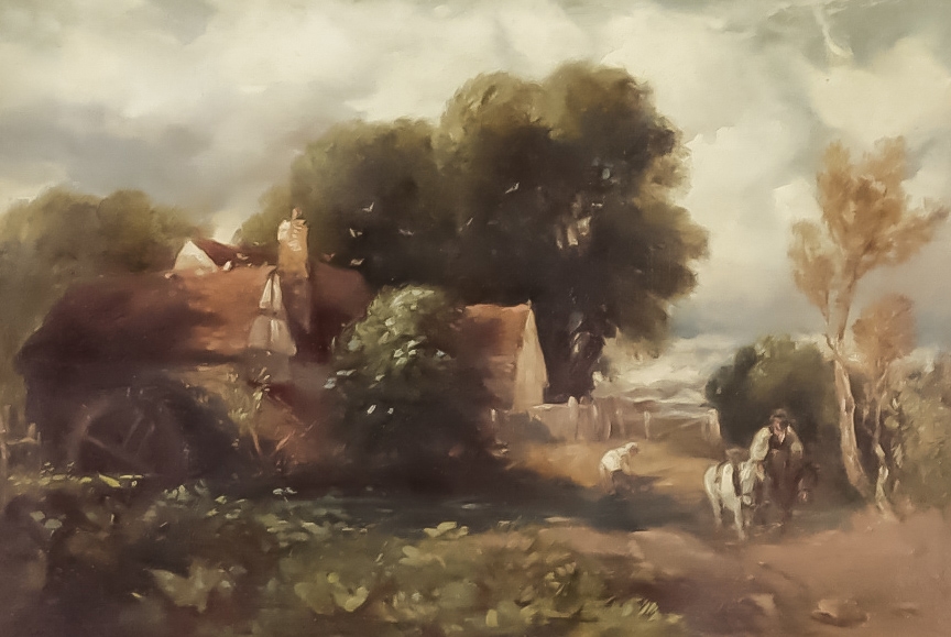 David Cox Sr. | Rural landscape with water mill and figures to ...
