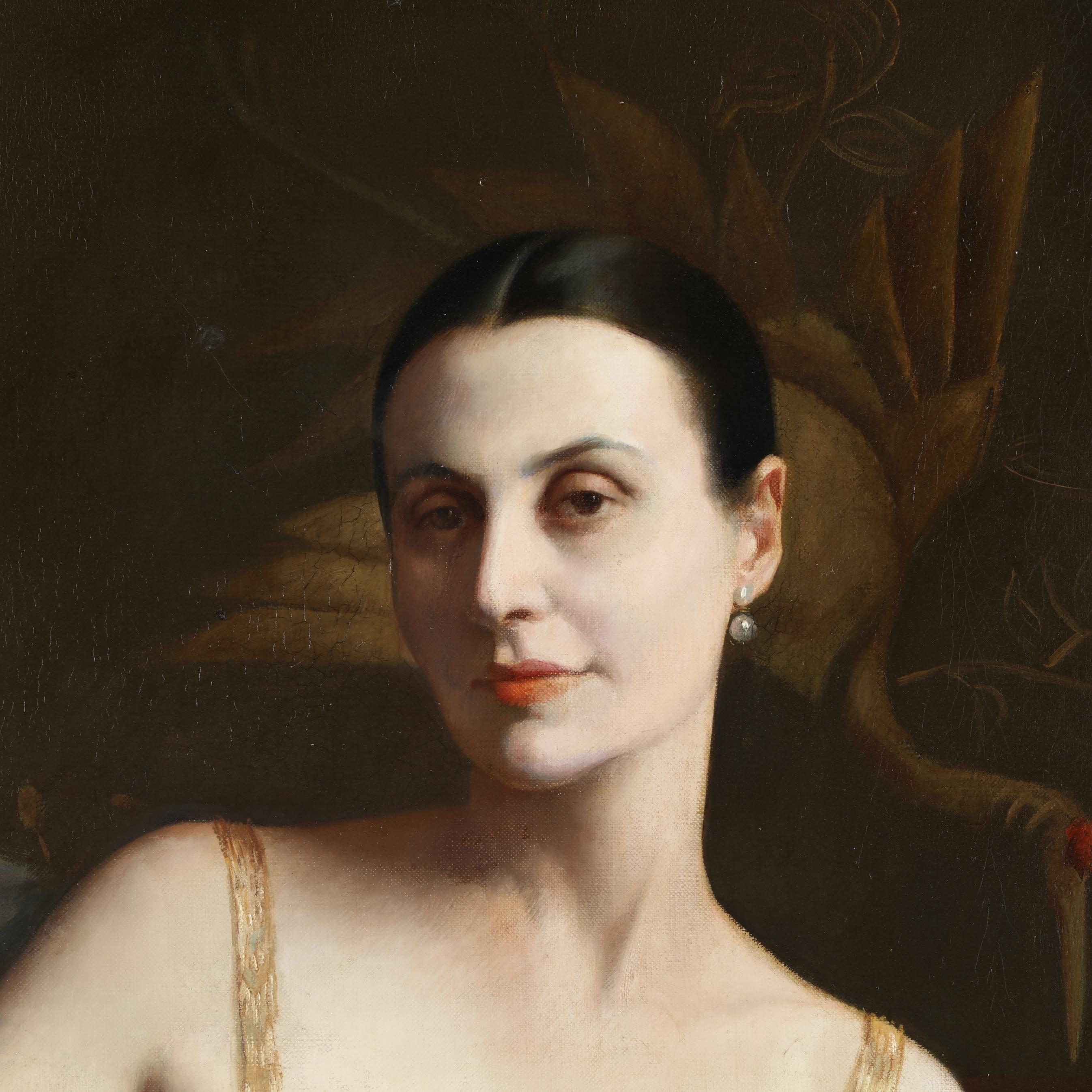 Elmer Wesley Greene | Seated Portrait of Elsa Evans Sanvito Tashko ...