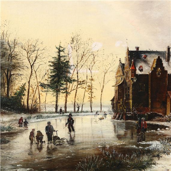 William Charles Anthony Frerichs | Winter Scene with Skaters | MutualArt