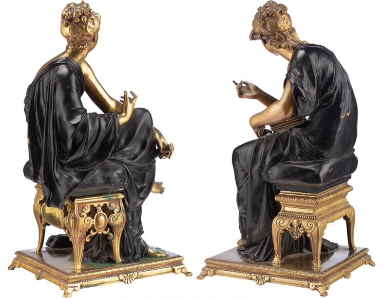 Étienne Henri Dumaige | Calliope and Clio (two works) | MutualArt