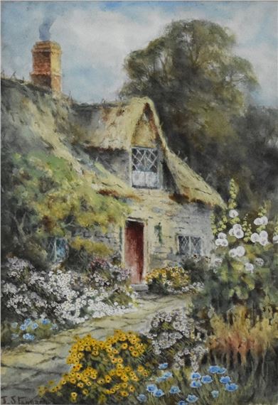 Henry John Sylvester Stannard | Thatched Cottage and Garden | MutualArt
