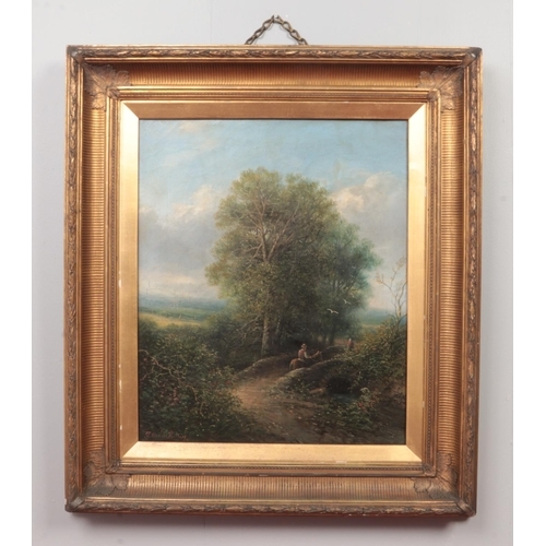 Edwin Buttery | Woodland landscape with figure on horseback | MutualArt