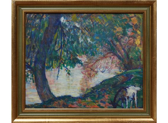 William Malherbe | Goat at a Pond (1946) | MutualArt