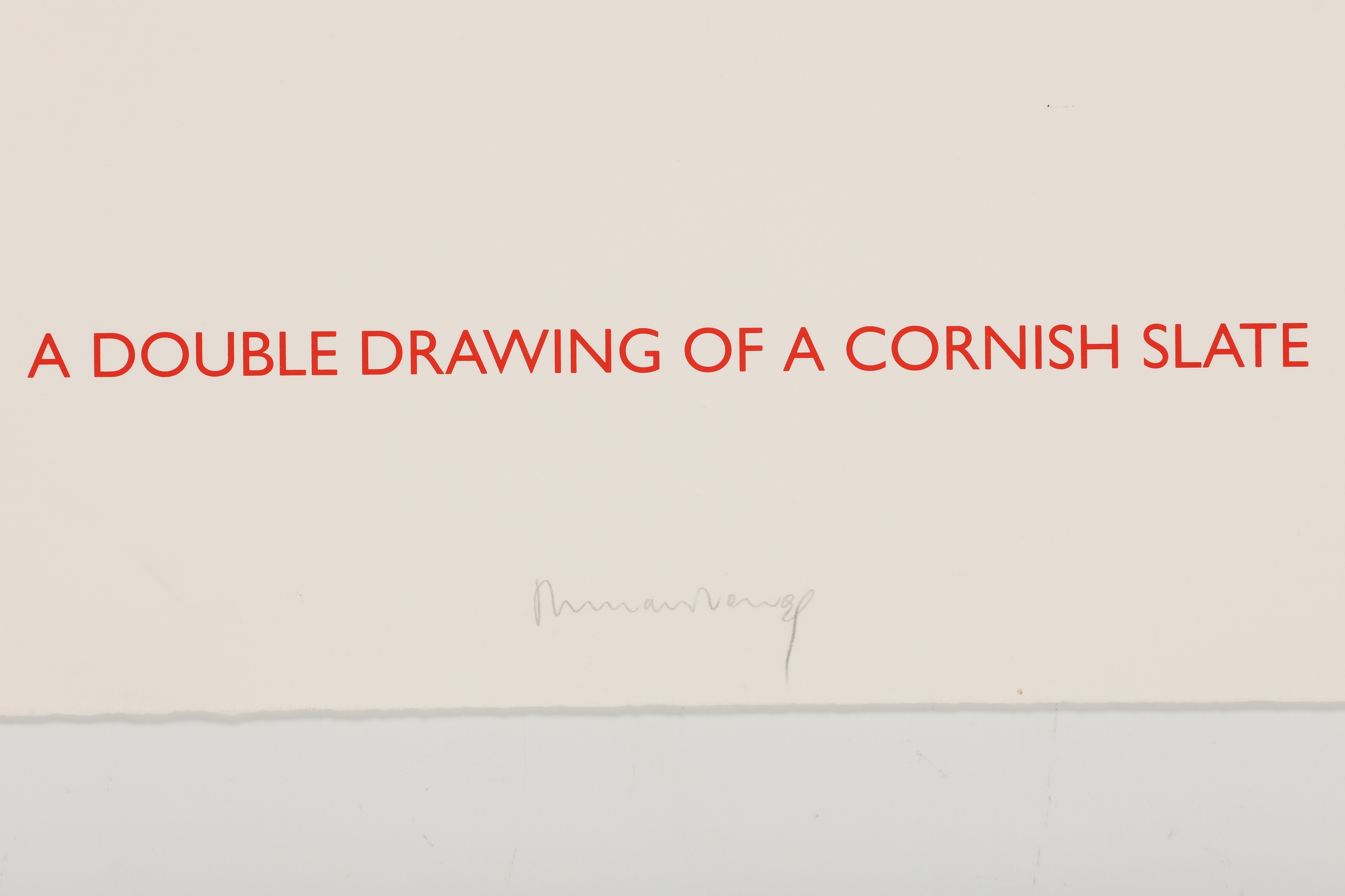 Richard Long | A double drawing of a Cornish slate | MutualArt