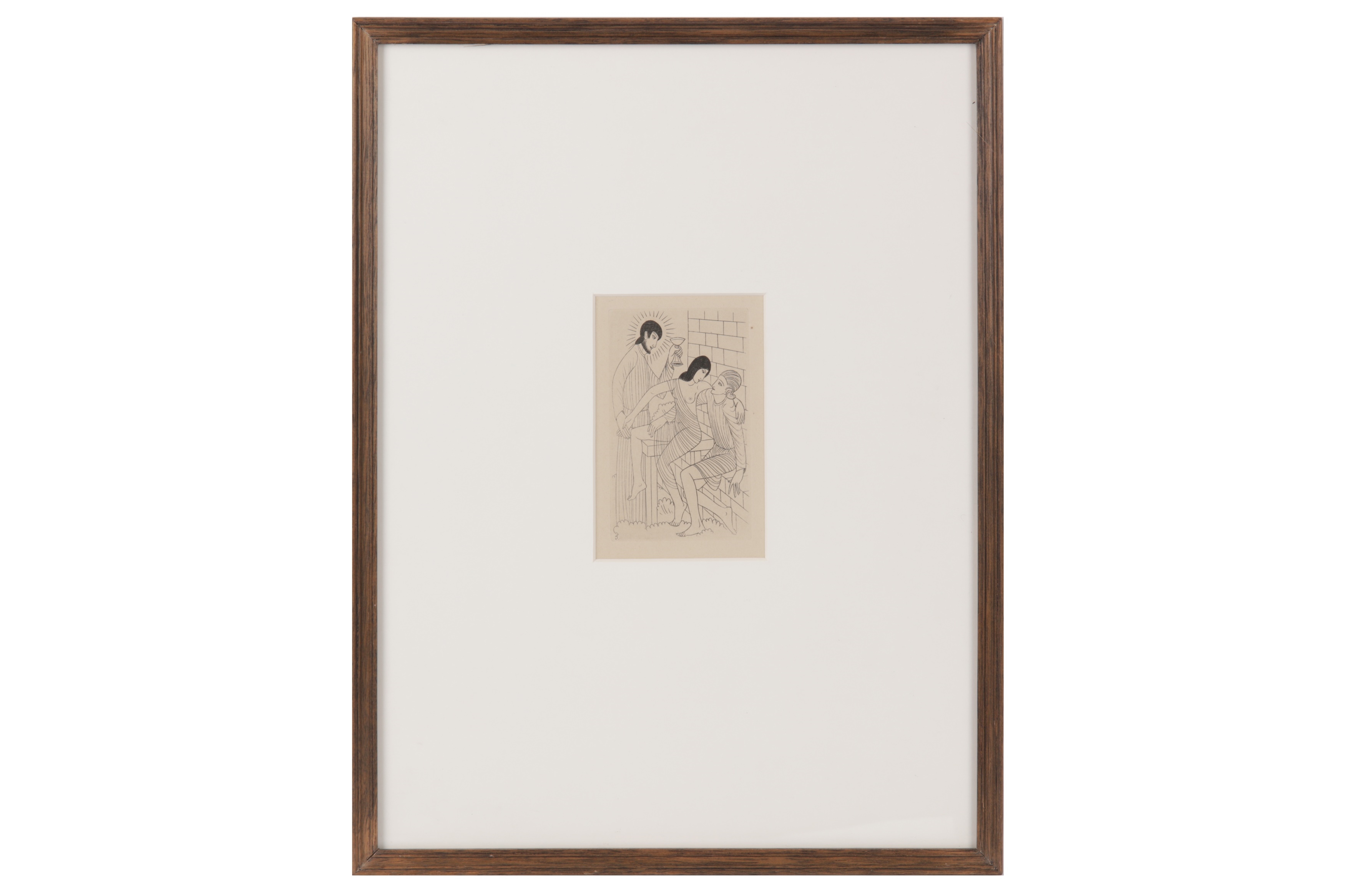 Eric Gill | Adam & Eve in Heaven, (1927) | MutualArt