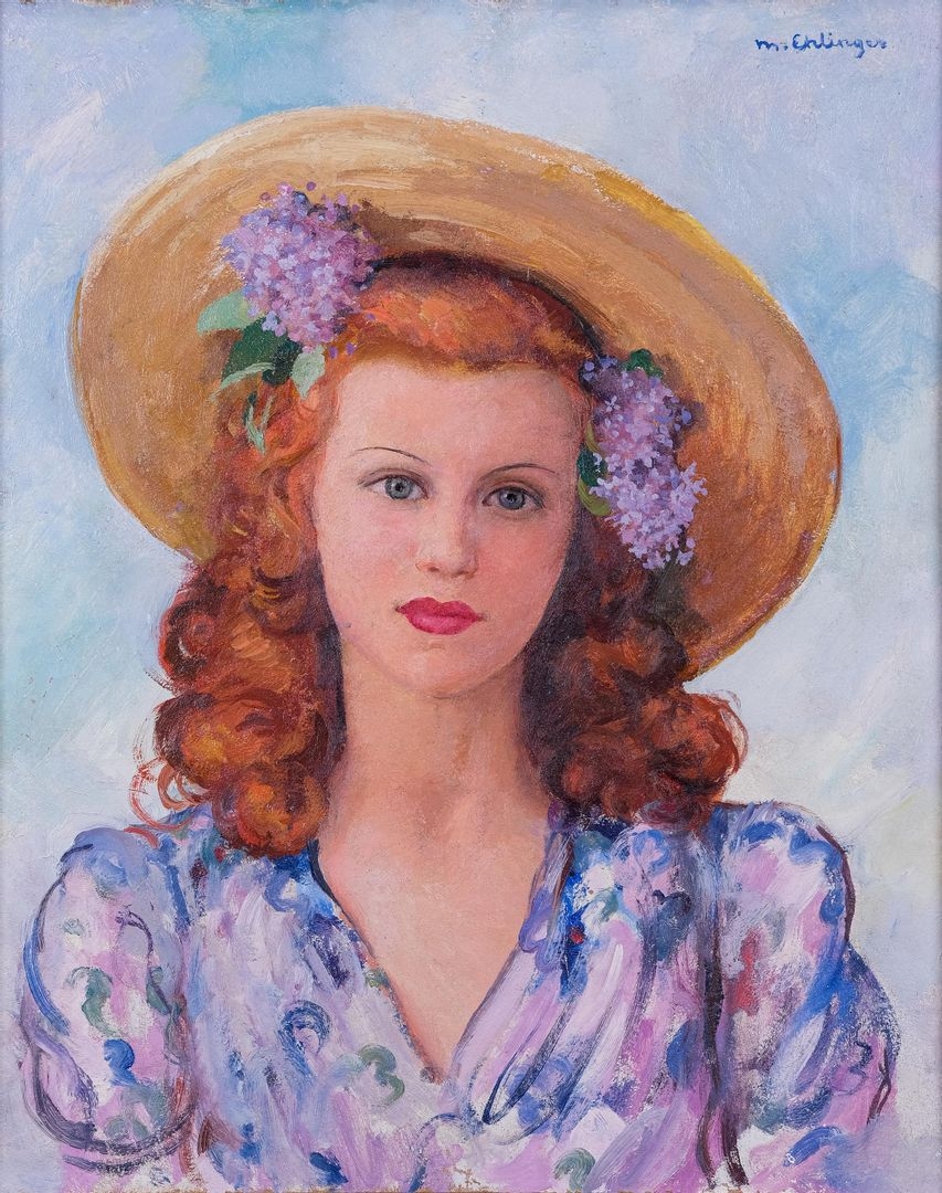 Maurice Ehlinger | Jeune femme aux lilas | MutualArt