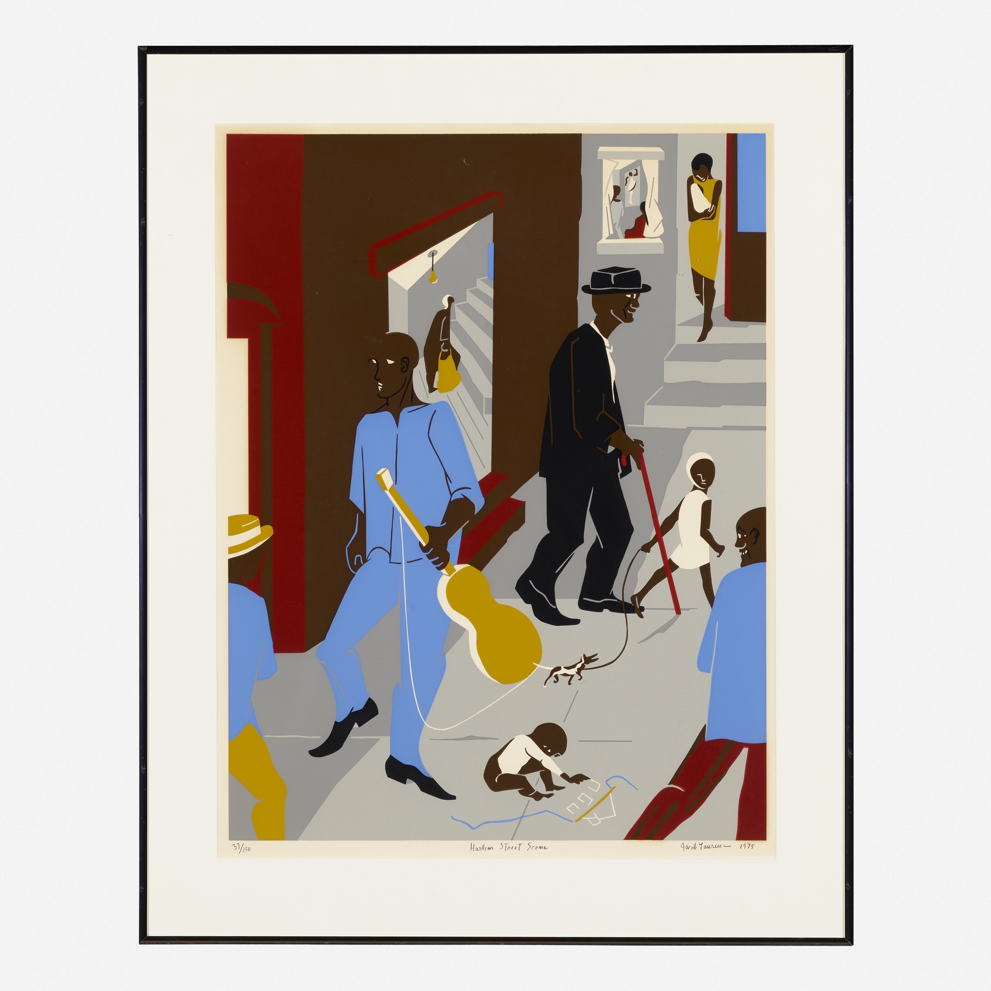 Jacob Lawrence | People in Other Rooms Harlem Street Scene (1975 ...