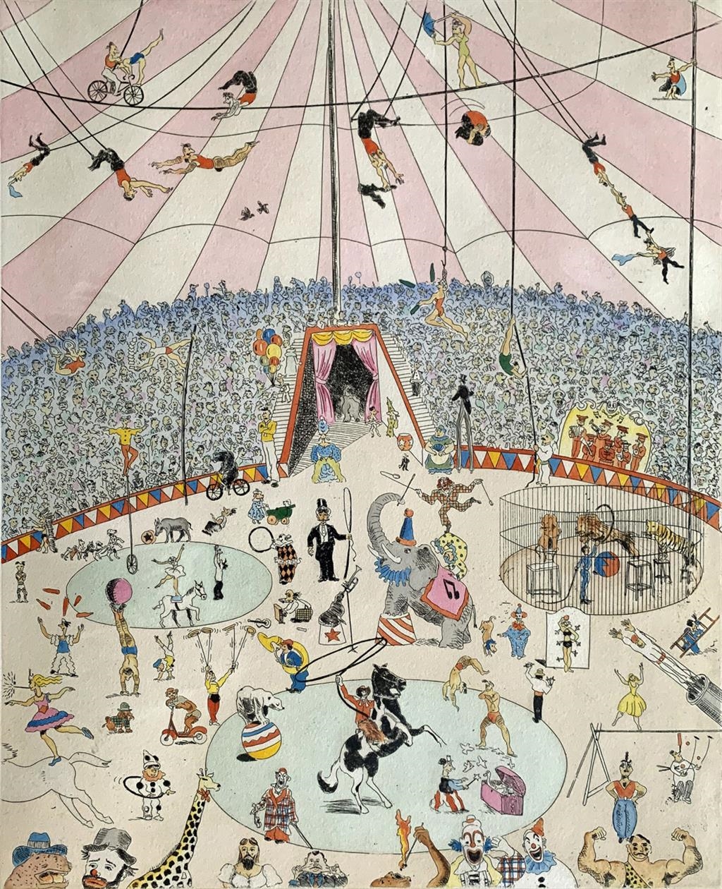 Peter Kingston | Busy Circus (1989) | MutualArt