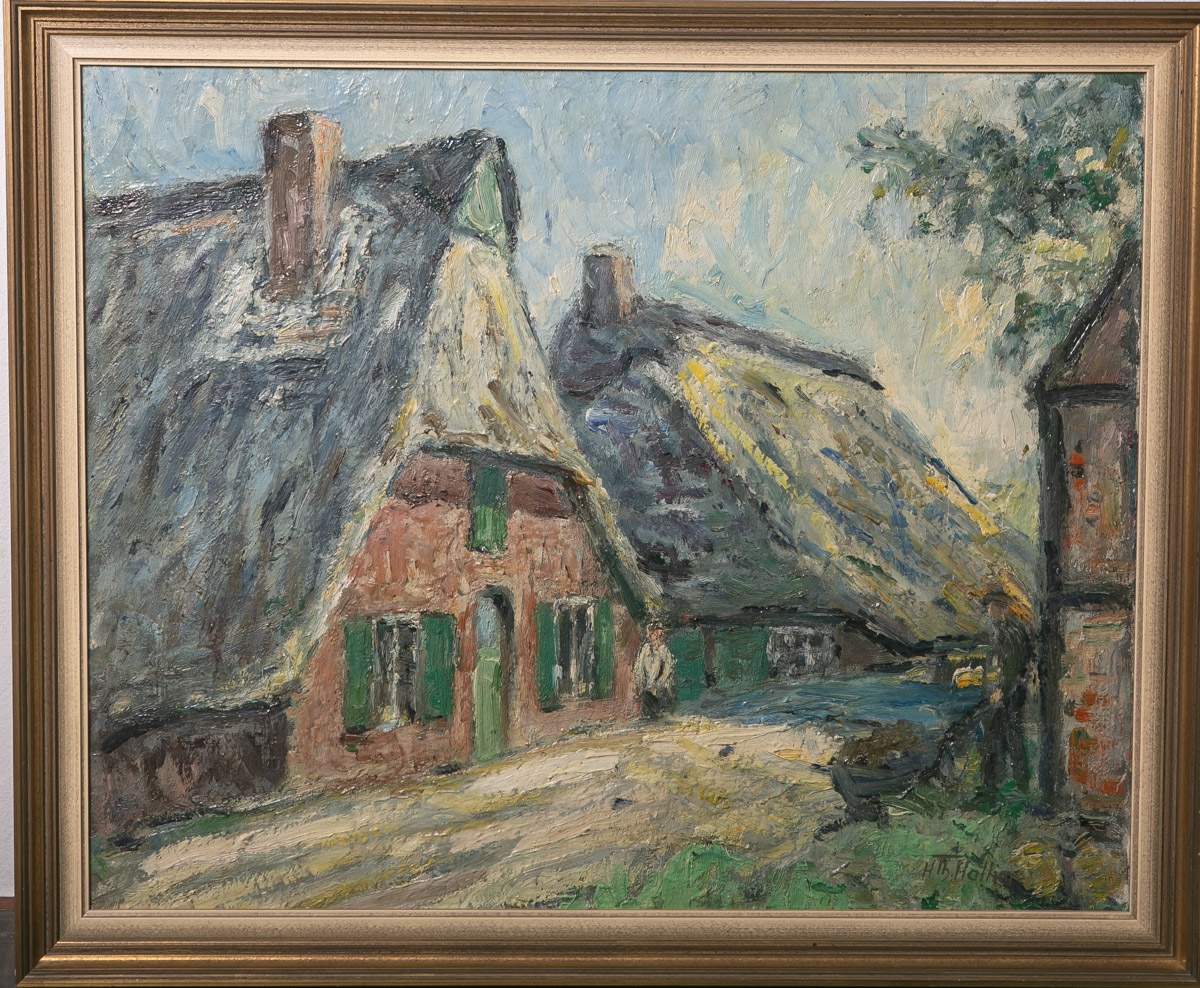 Hans Theodor Hallier | Sommerlandschaft mit Spaziergängern | MutualArt