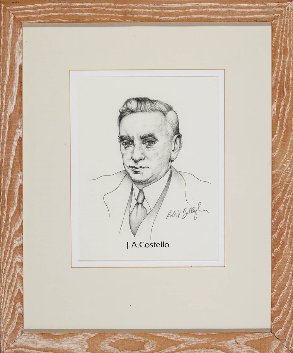 Robert Ballagh | PORTRAIT OF JOHN COSTELLO | MutualArt