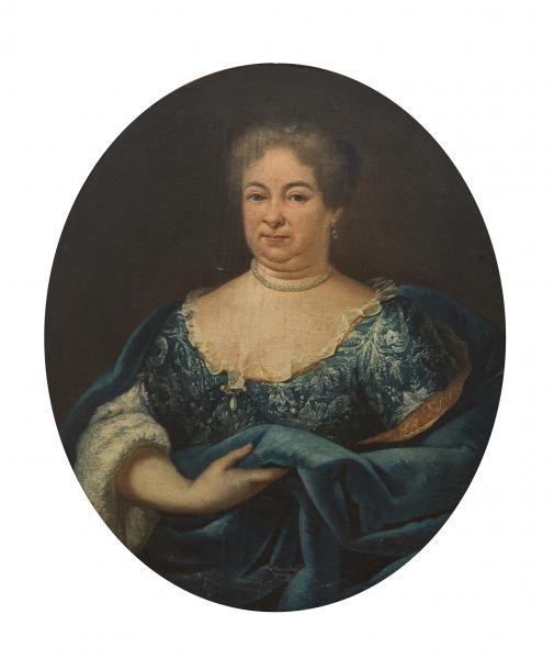 Liege School, 18th Century | PORTRAIT DE FEMME À LA ROBE BLEUE | MutualArt