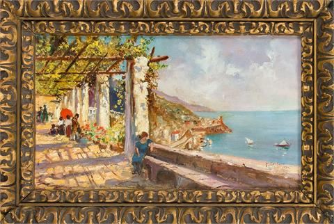 Michael Califano | Terrace with view of the Gulf of Naples (1922 ...