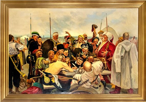 Ilya Repin | The Zaporozhian Cossacks write a letter to the Turkish ...