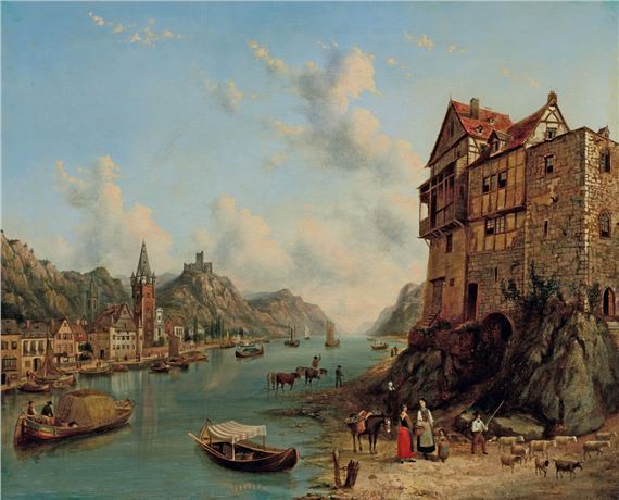 Henry Gritten | On the Rhine (1852) | MutualArt