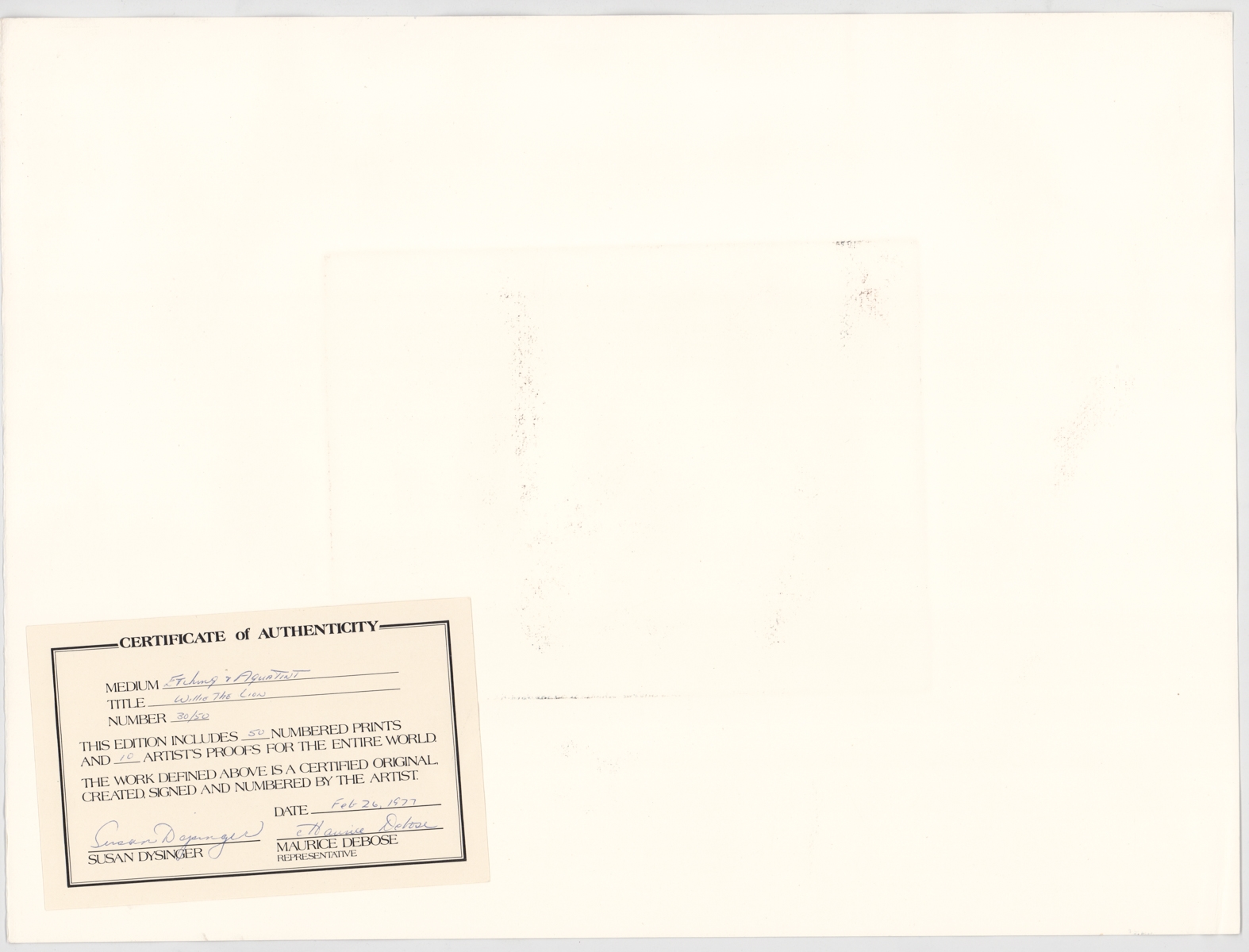 Susan Dysinger | Willie The Lion | MutualArt