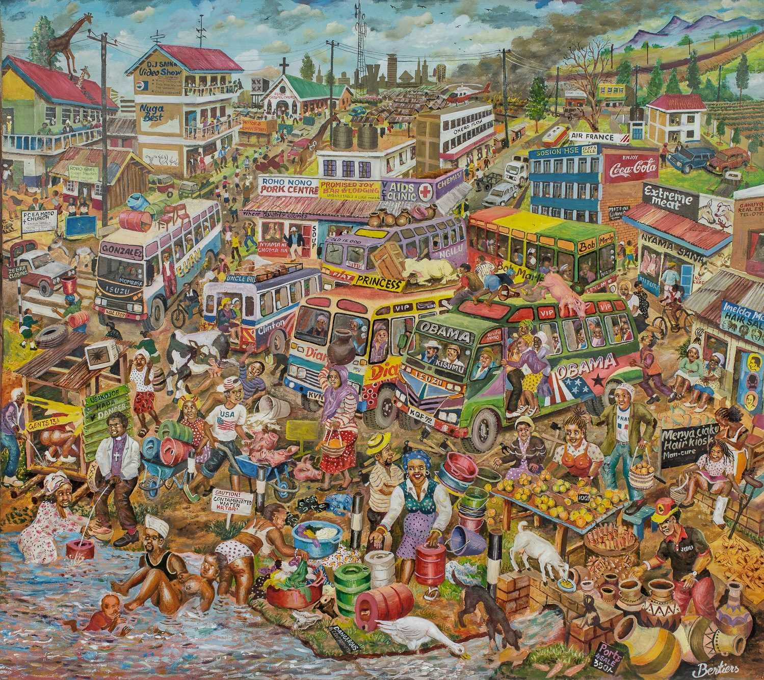 Joseph Bertiers | Matatu Station (2018) | MutualArt