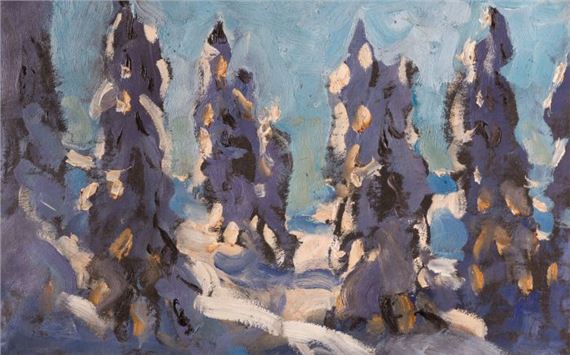 Alfons Walde | Wood in Winter (1923) | MutualArt