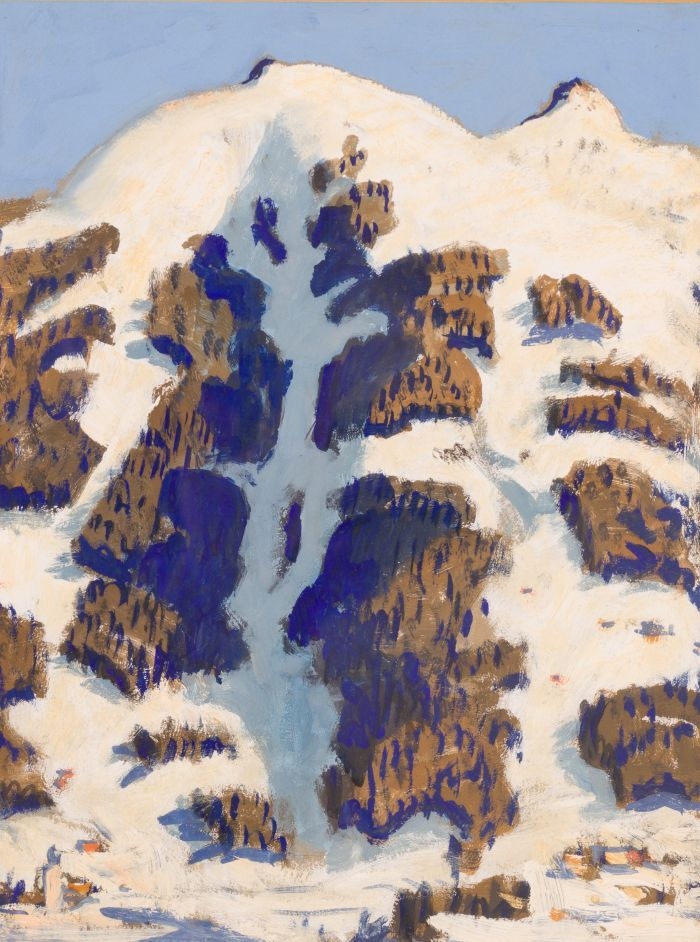 Alfons Walde | Wooded Mountain in Winter (Circa 1924) | MutualArt