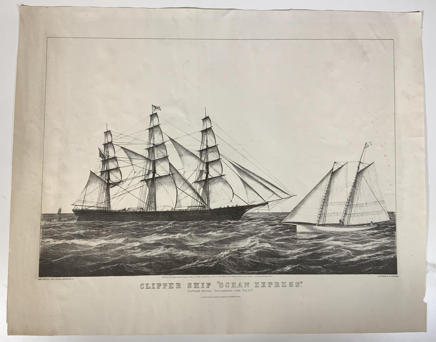 Currier & Ives | Clipper Ship Ocean Express (1856) | MutualArt