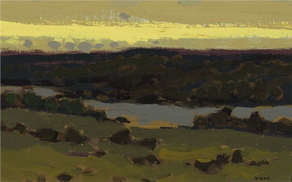 Bruno Joseph Bobak | Evening Landscape | MutualArt