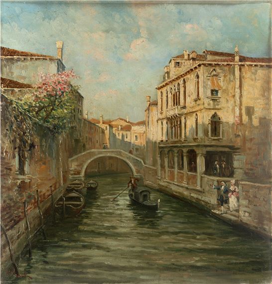 Alberto Rossi | L'arrivo della gondola | MutualArt