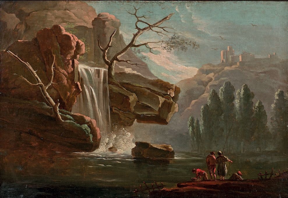 Claude-Joseph Vernet | Landscape with a waterfall | MutualArt