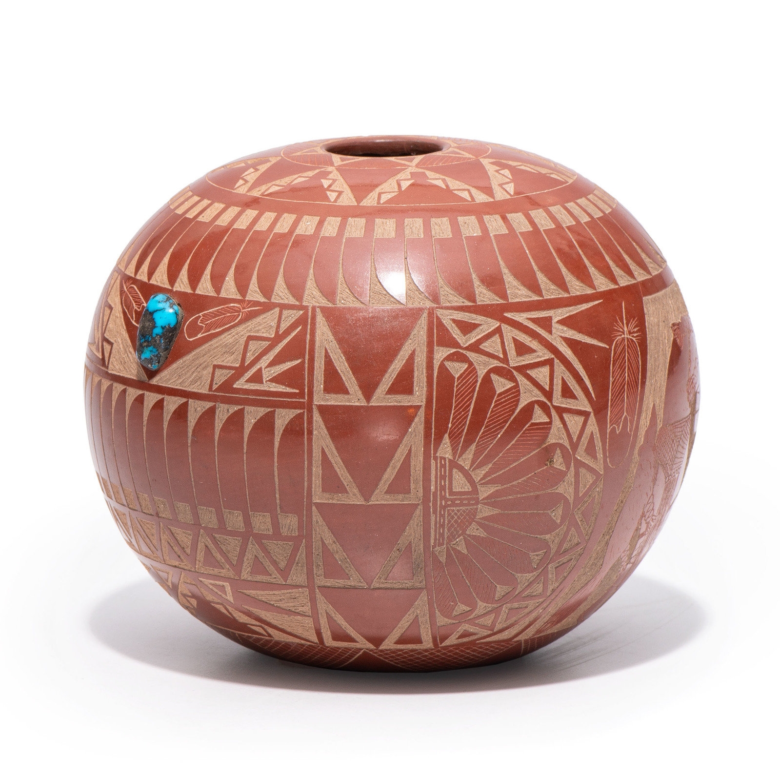 Elmer Red Starr | Award-Winning Sgraffito Redware Seed Jar, with ...