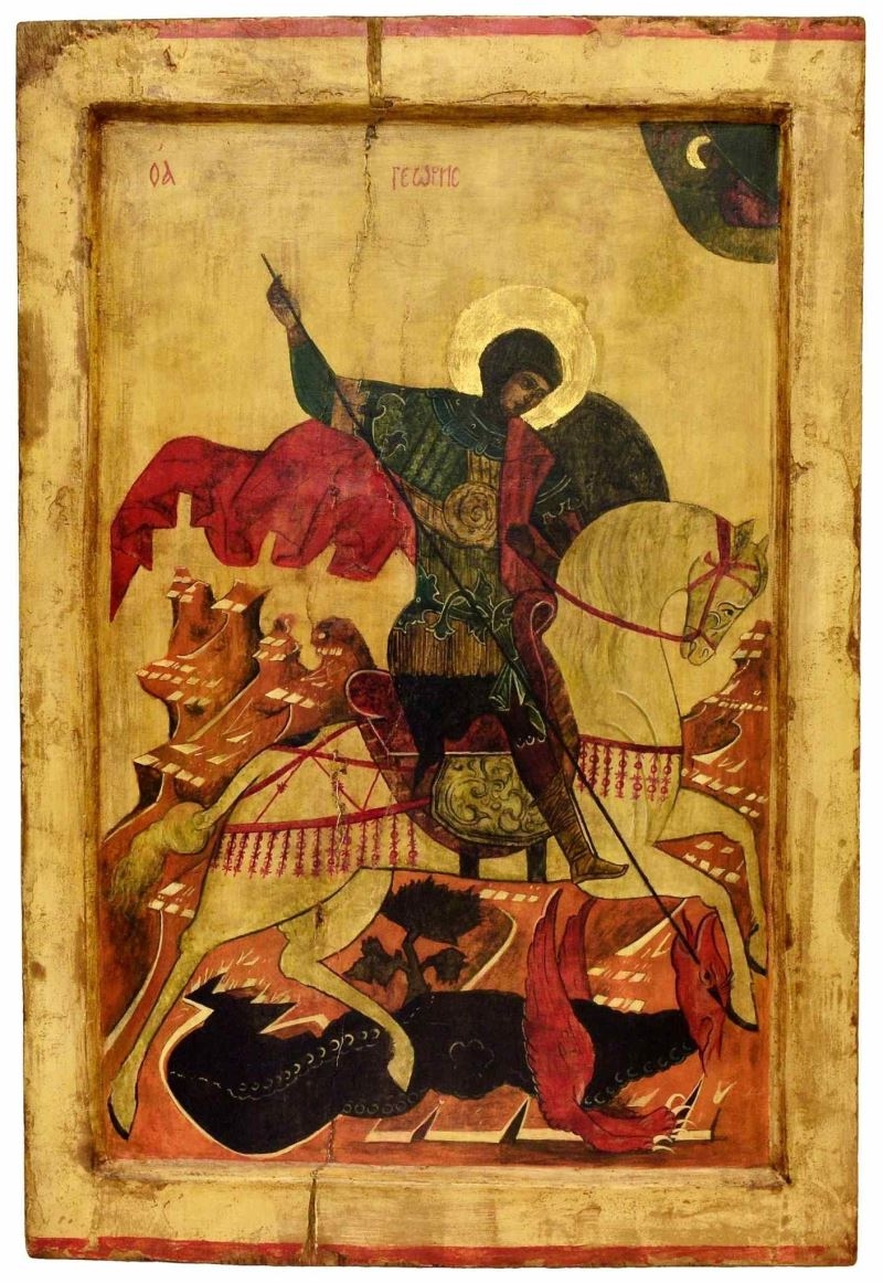 Ewa Jaworska | ICON OF SAINT GEORGE BASED ON RUSSIAN ICON FROM 16TH ...