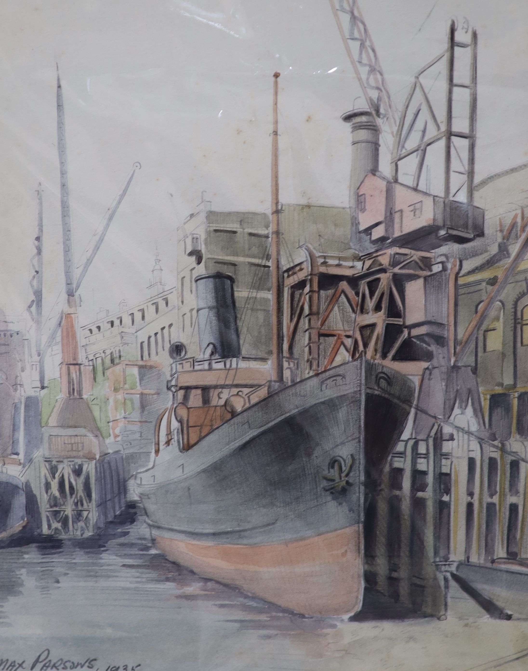 Max Parsons | SS Marengo and two other watercolours (1933) | MutualArt