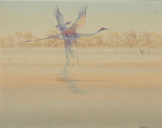 Tom McAulay | Sprit Figure and Brolga | MutualArt