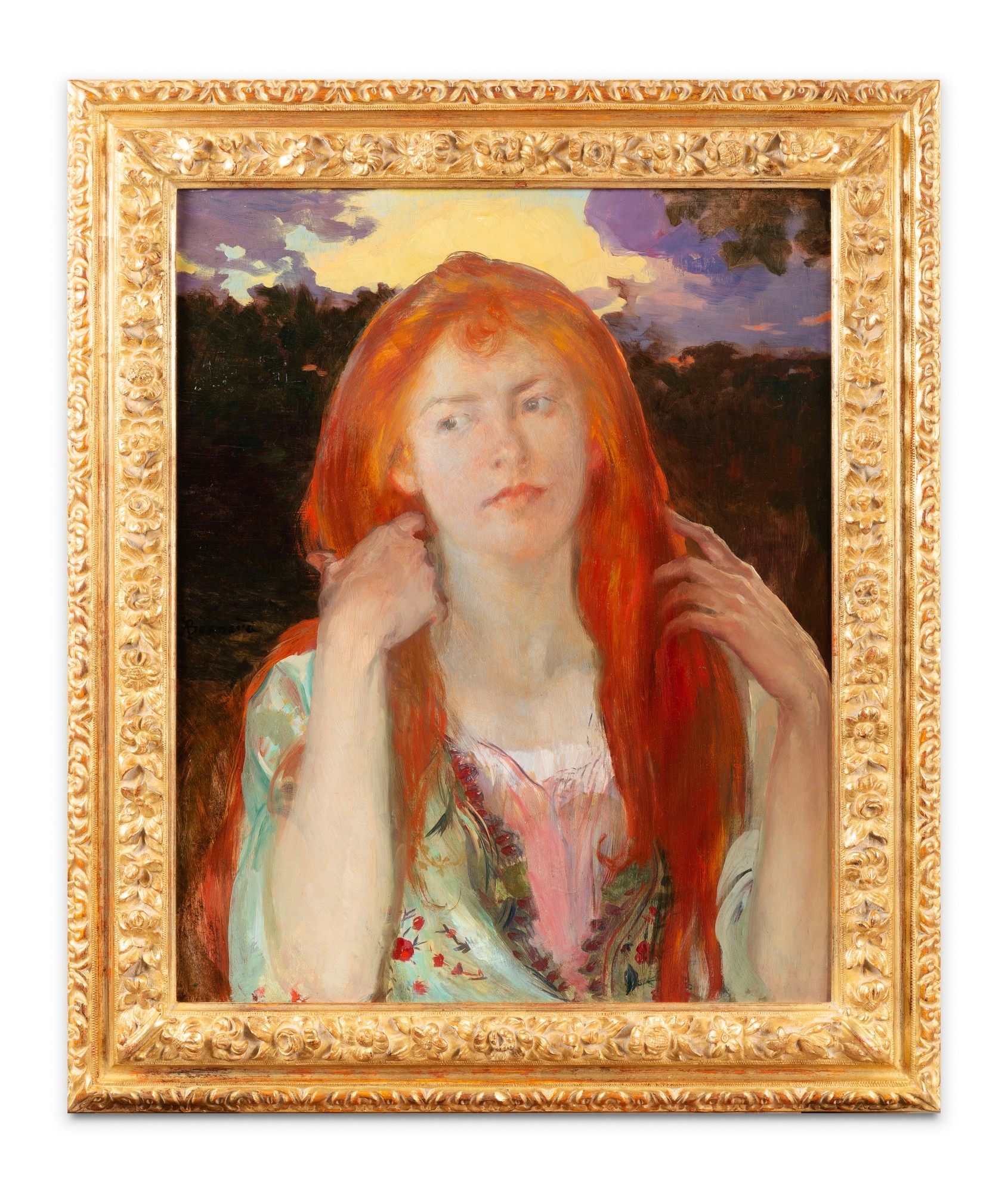 Albert Besnard | Portrait of a red-haired woman, Ophelia | MutualArt