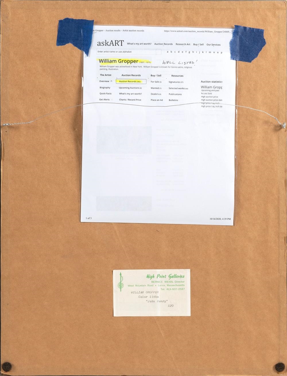 William Gropper | John Henry | MutualArt