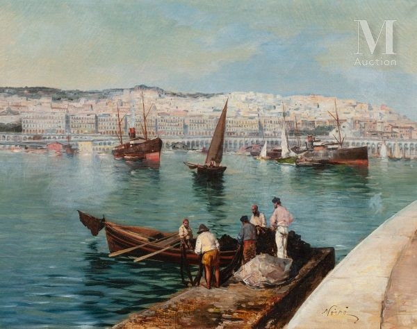 Maxime Noire | Dans le port d'Alger | MutualArt